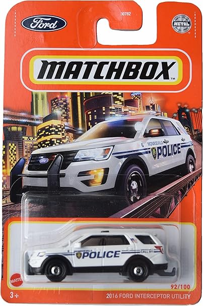 Amazon.com: Matchbox 2016 Ford Interceptor Utility, Police 92/100 ...