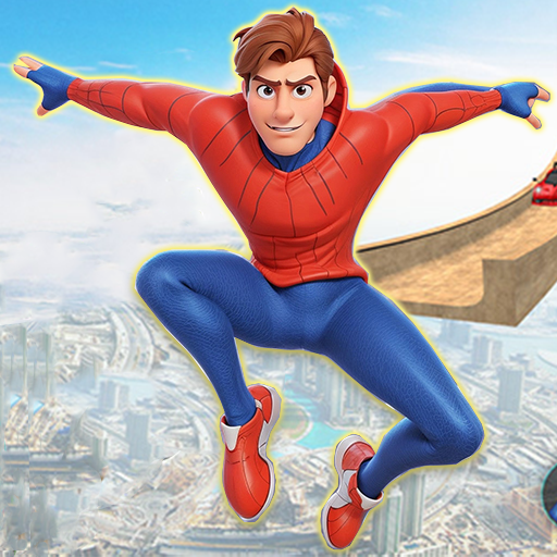 Spider Rope Hero Rope Rescue Game - Spider Mega Ramp Car Game : Flying ...