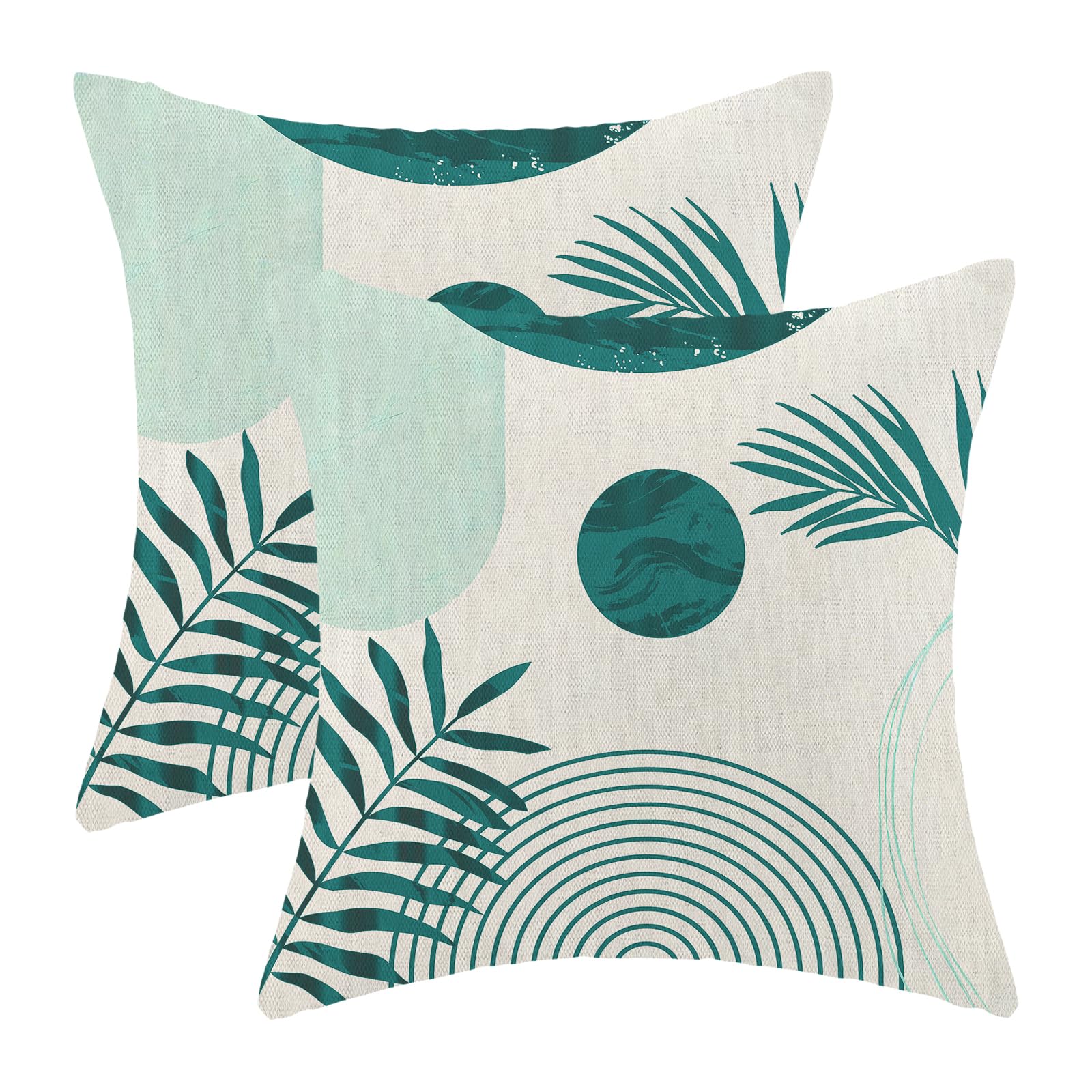 Amazon.com: AEIOAE Boho Summer Outdoor Pillow Covers 18 x 18 Inch, Aqua ...