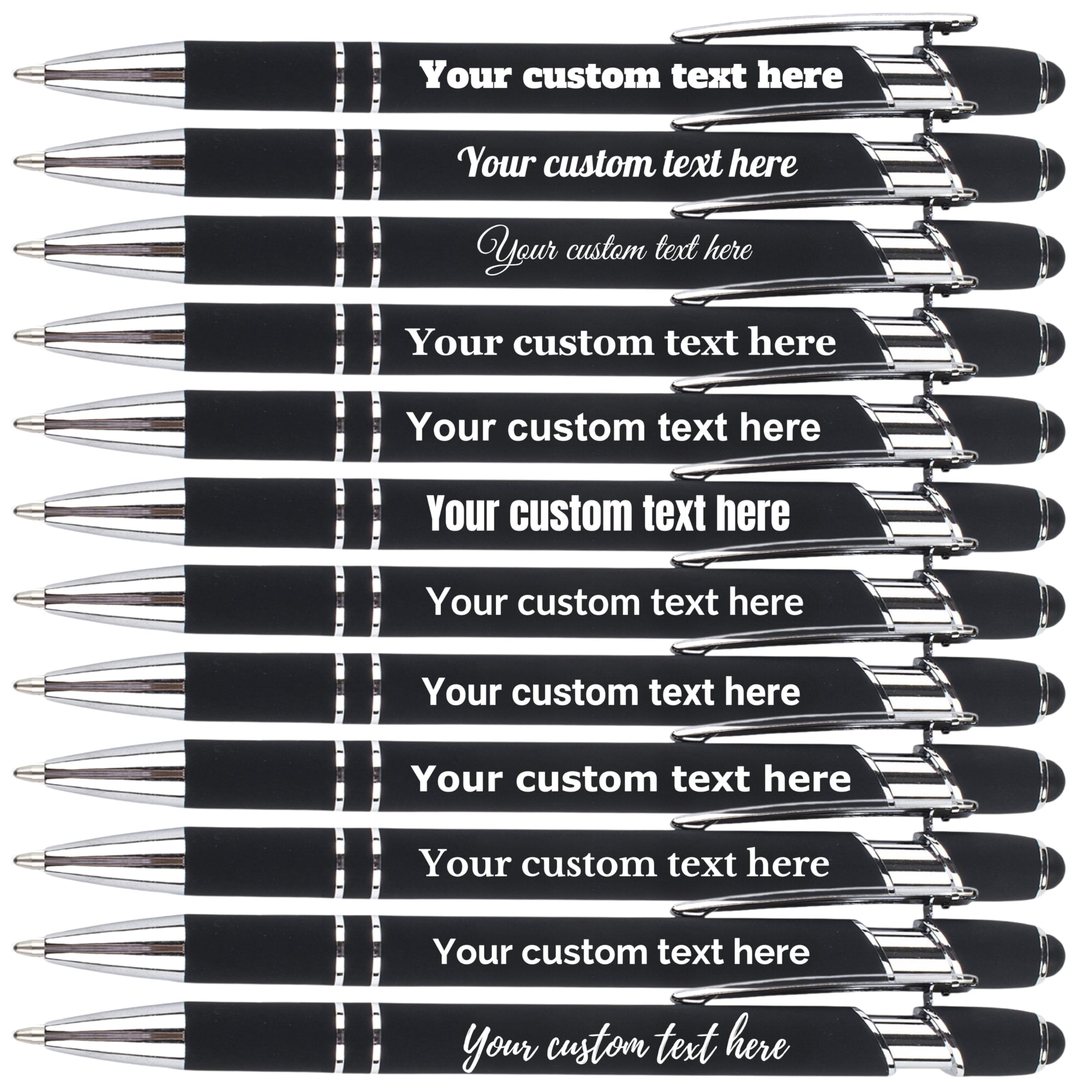 Yingya Personalized Pens with Stylus Tip Ballpoint Pens engraved name ...
