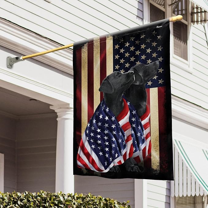 Amazon.com : FLAGWIX Patriot American Dog Flag - Labrador Retriever ...