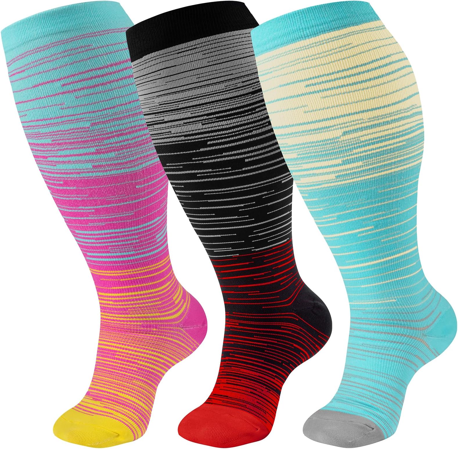 Amazon.com: bropite Plus Size Compression Socks Wide Calf for Women ...