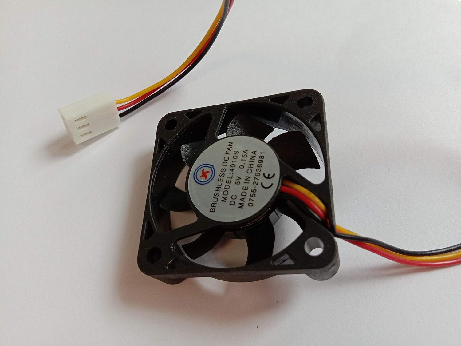 Amazon.com: 10 pcs Brushless DC Cooling Fan 5V 4010S 7 Blades 3 Wire 40x40x10mm Sleeve-Bearing ...