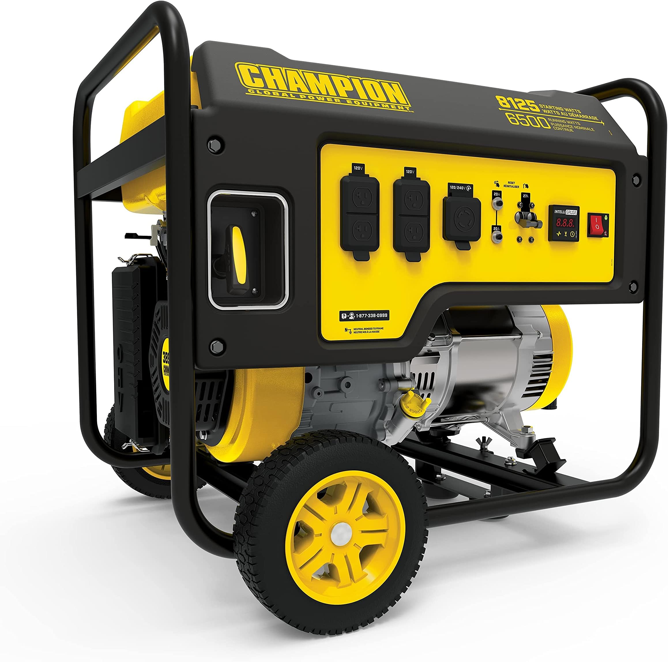 Champion Power Equipment 8125/6500-Watt Portable Generator with Wheel ...