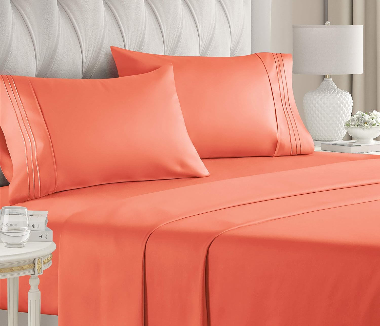 Amazon Twin Size Sheet Set 4 Piece Set Hotel Luxury Bed Sheets