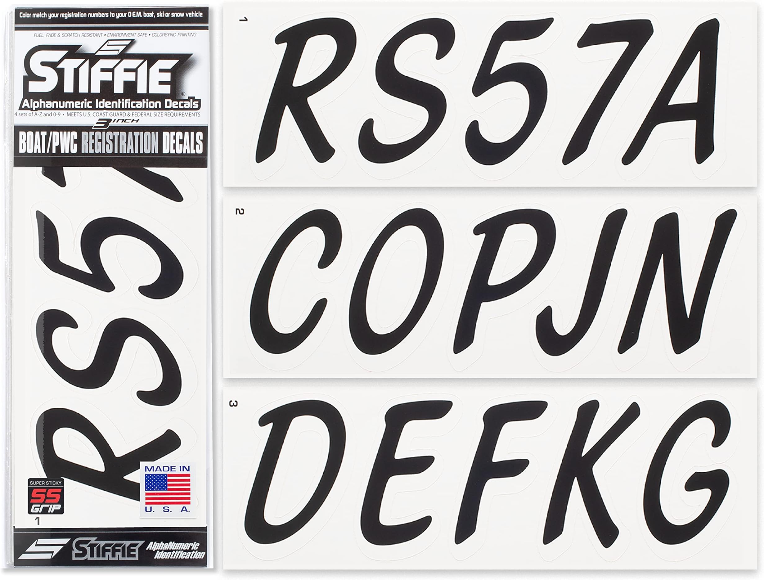 Amazon.com: Whipline Solid Blue/Black 3" Alpha-Numeric Registration ...