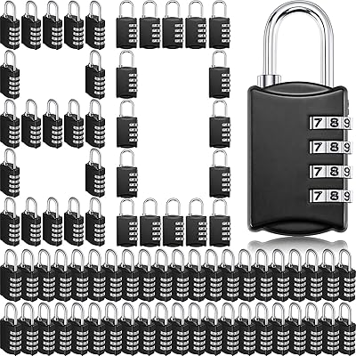 HZSY Combination Padlock 48 Pack, Fixed Dial Combination Padlock with ...