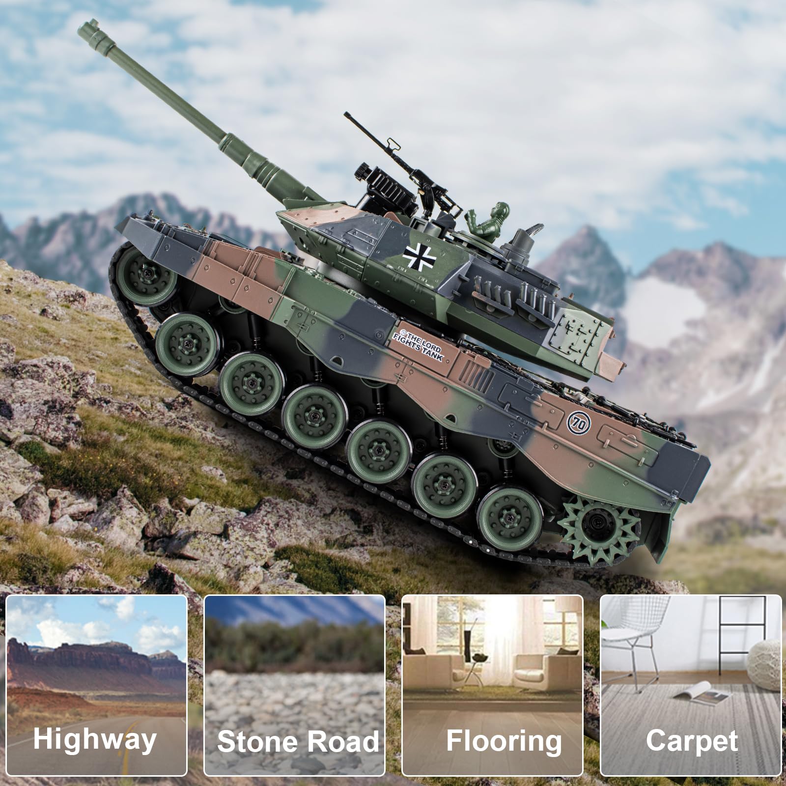 Snapklik.com : Supdex 1:18 RC Tank, 24Ghz German Leopard II Remote ...