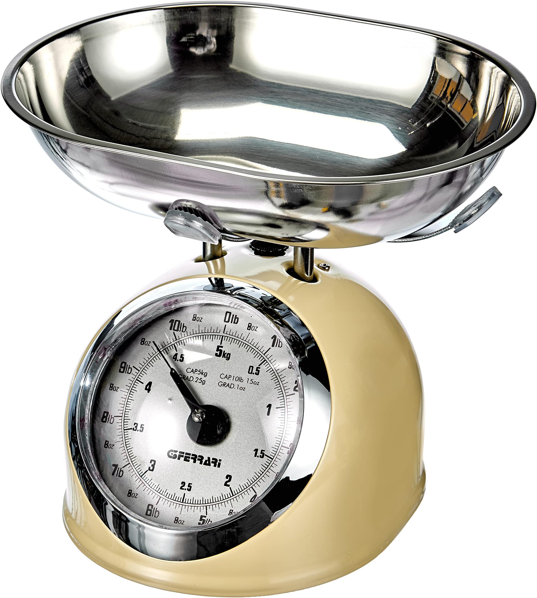 PRIMA RETRO LOOK 3KG KITCHEN SCALES STAINLESS STEEL BOWL ZERO ...