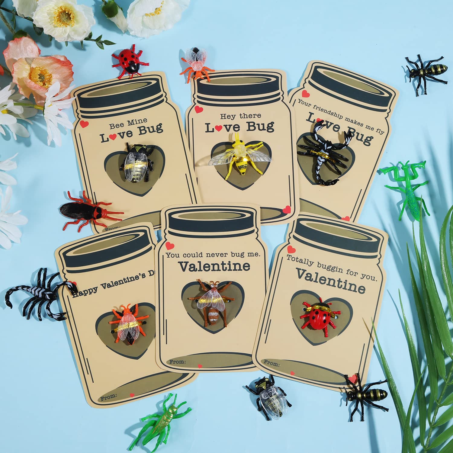 28 Packs Valentines Day Cards for Kids, Valentines Day Cards with Cute ...