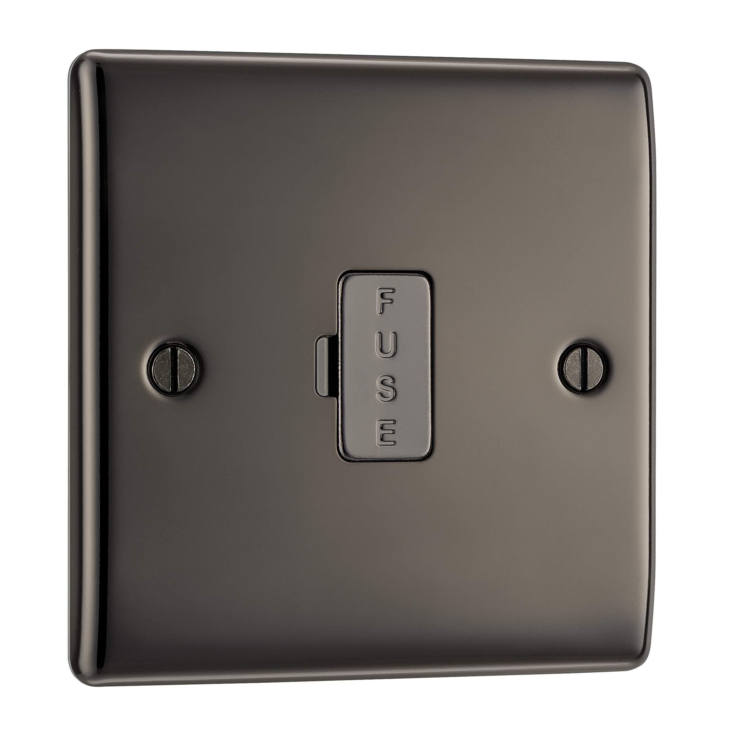 BG Electrical Unswitched Fused Connection Unit, Black Nickel, 13 Amp ...