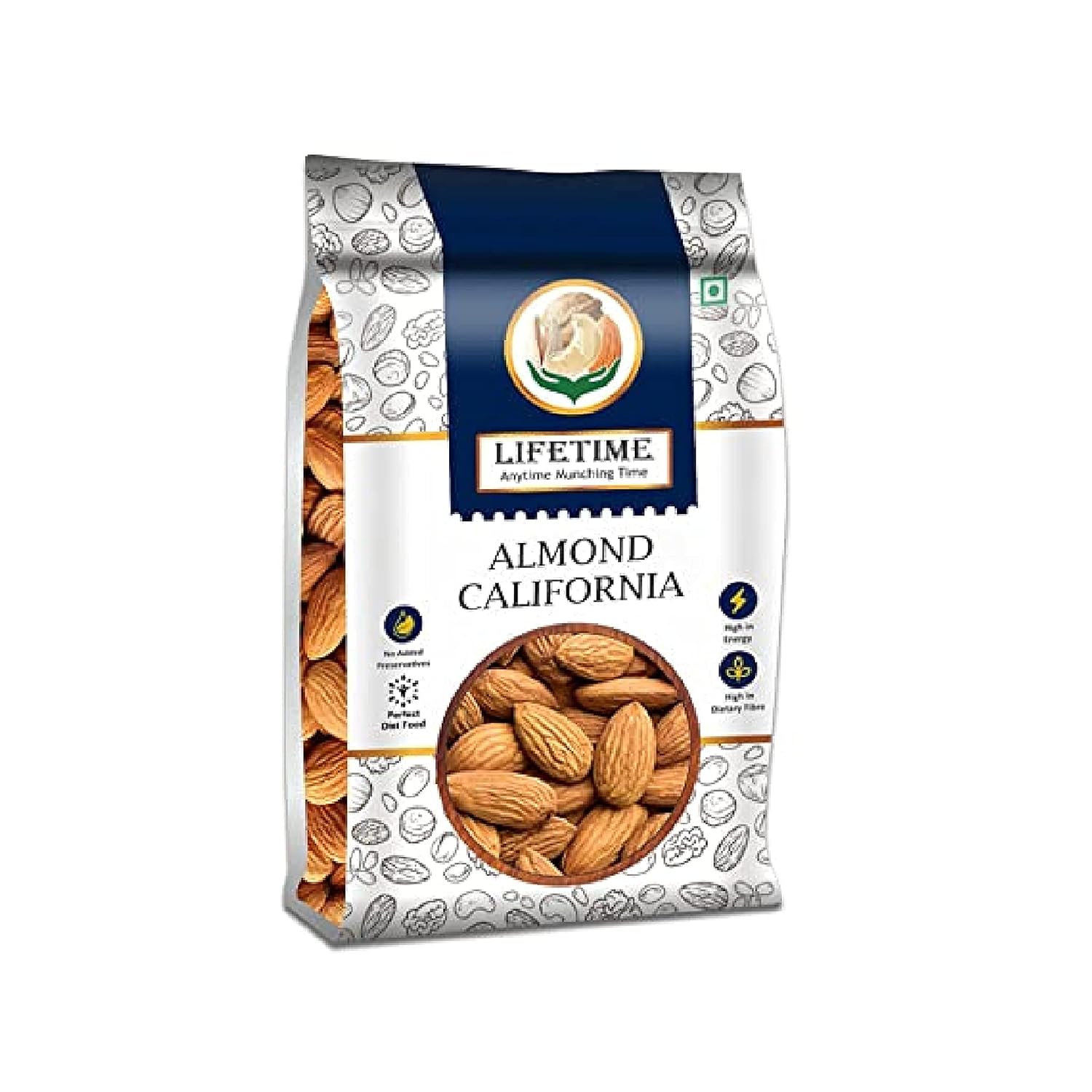 Lifetime Dry Fruits Premium California Almonds Nut 450gm | Premium ...