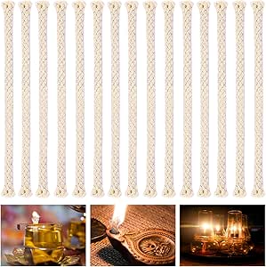 Amazon.com: 100PCS Round Cotton Oil Lamp Wicks - 1/4" Replacement ...