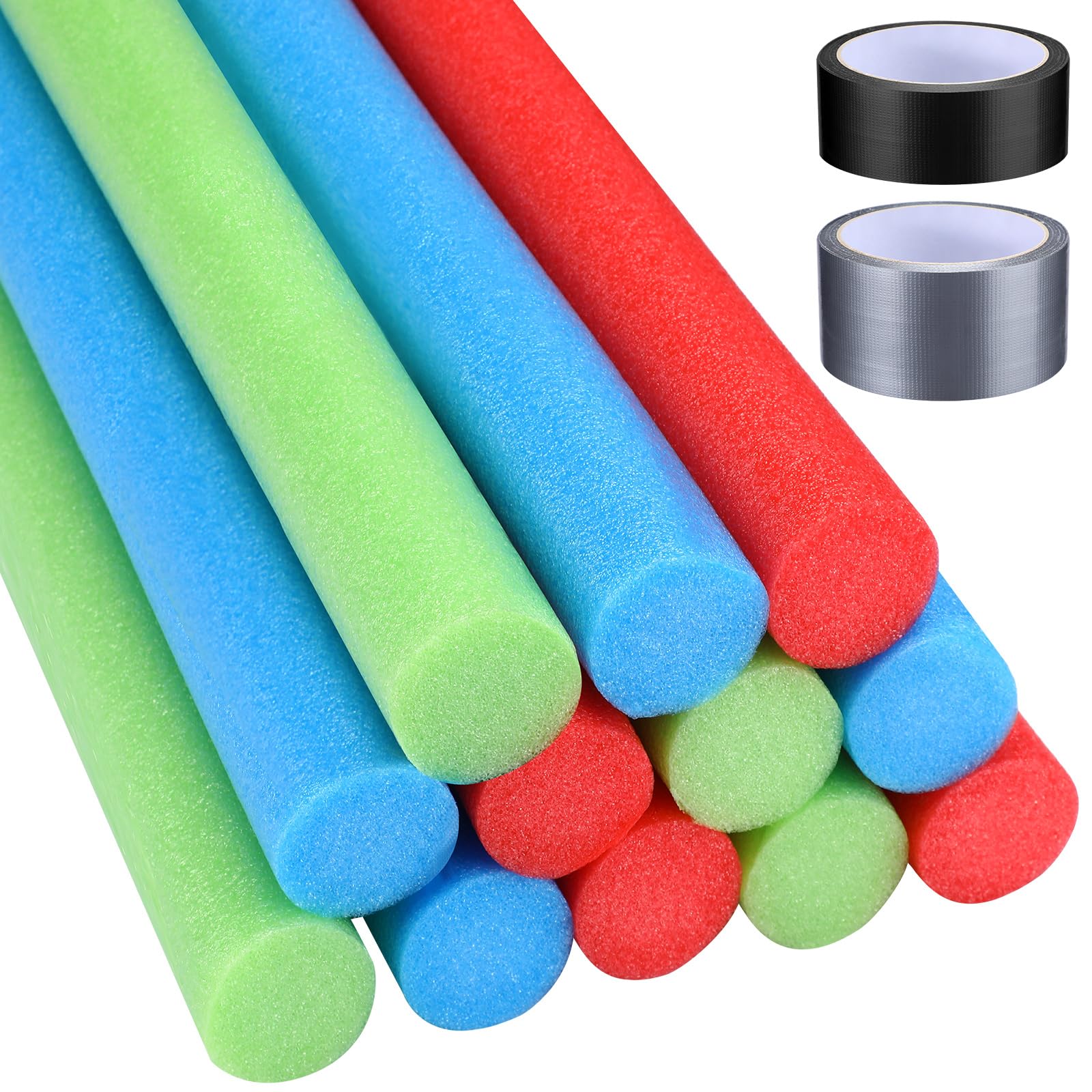 Amazon.com: Innconee 12 Pcs Pool Swim Noodles with Tapes Pool Noodle ...