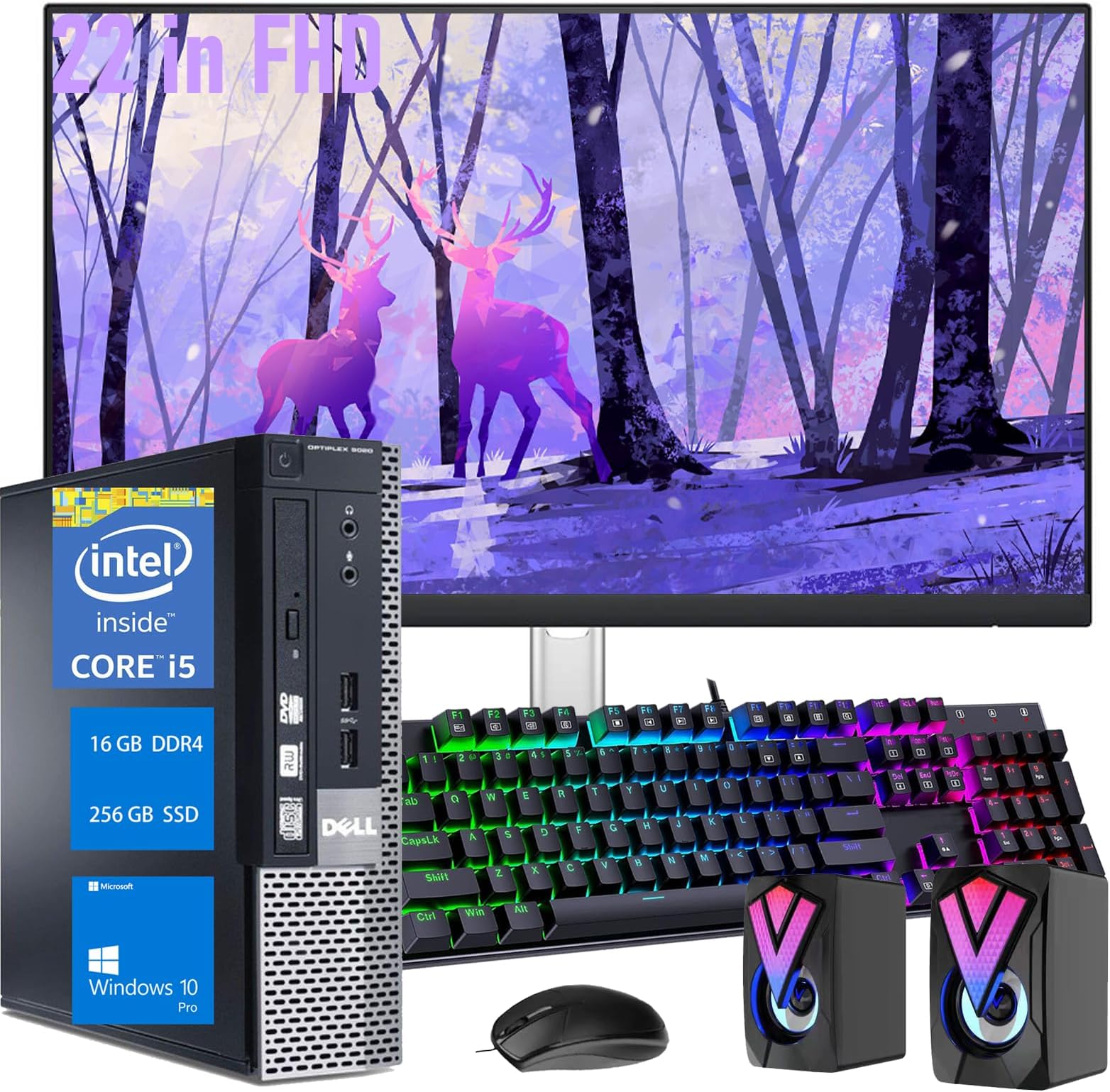 HP ProDesk 400 G6 SFF PC de computadora empresarial, Core i5-9500 3 ...