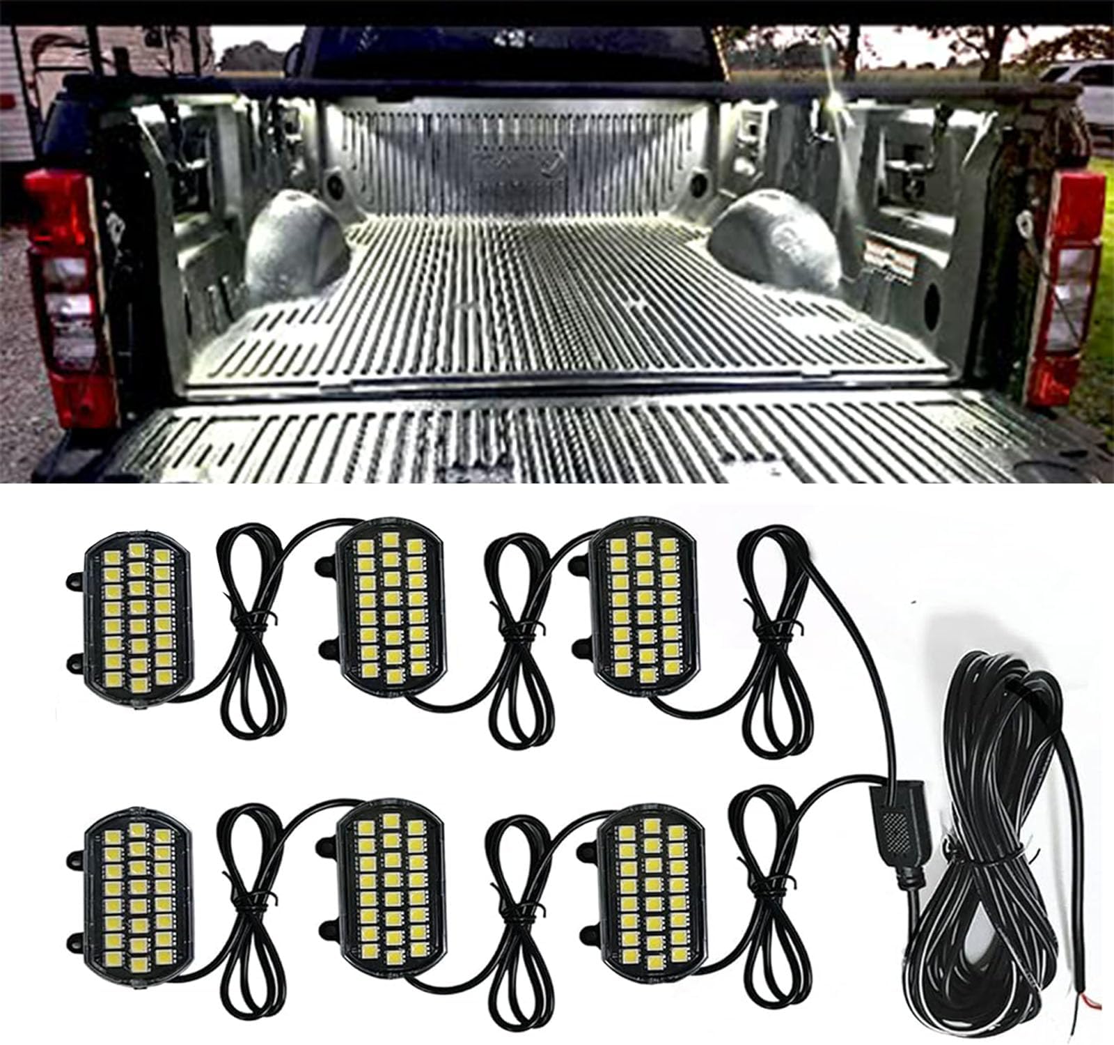 Amazon.com: JXOFROAD LED White Truck Bed Light Kits,24-SMD LEDs Super ...