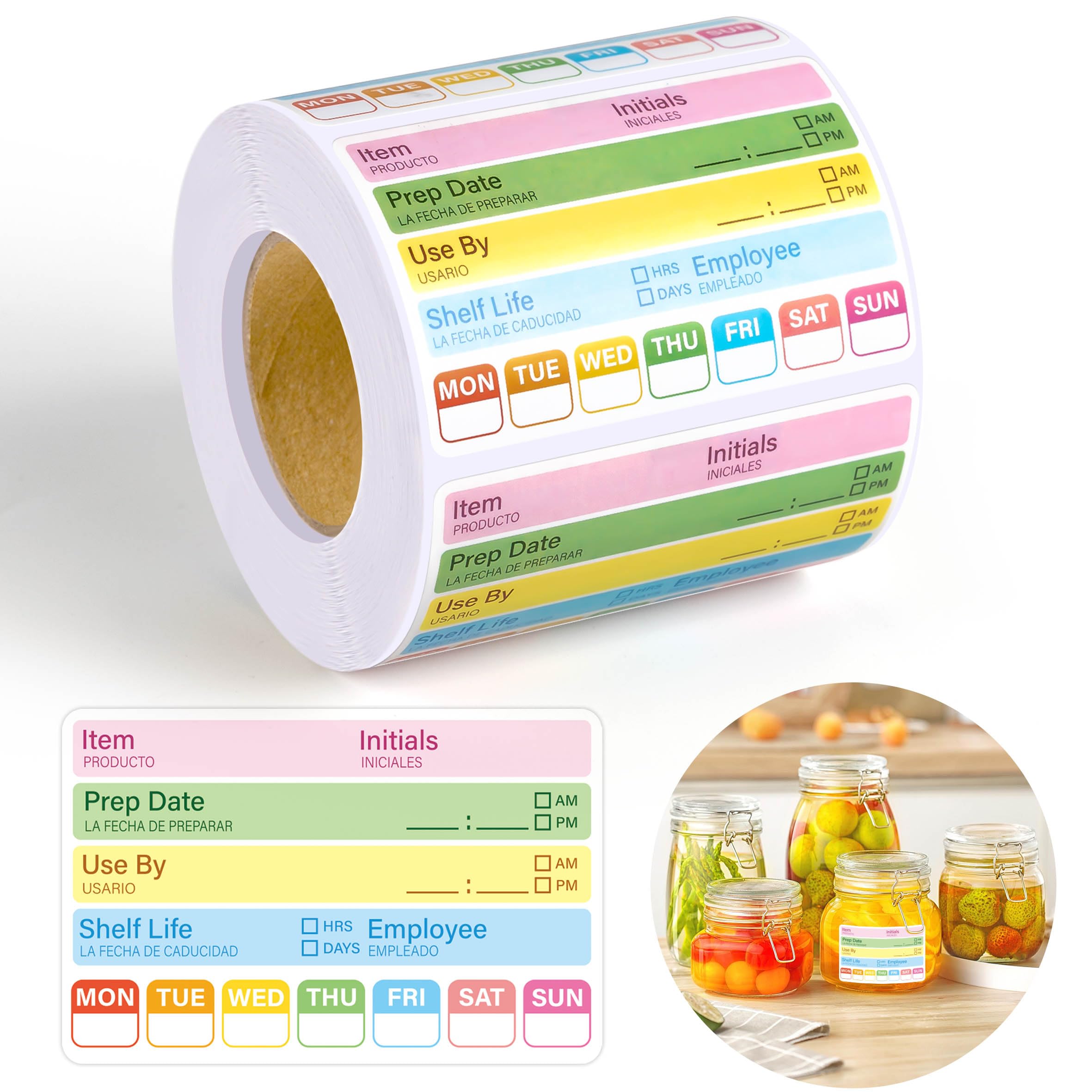 Amazon.com: VELATYVIO 480Pcs Food labels for restaurant Food rotation ...