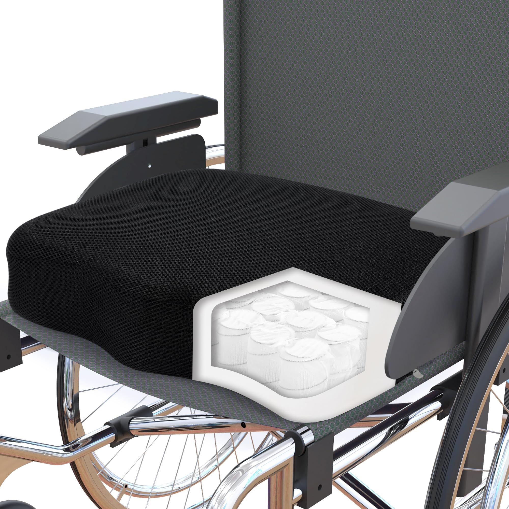 Amazon.com: ROYALAY Wheelchair Cushions for Seniors with Inner Spring ...