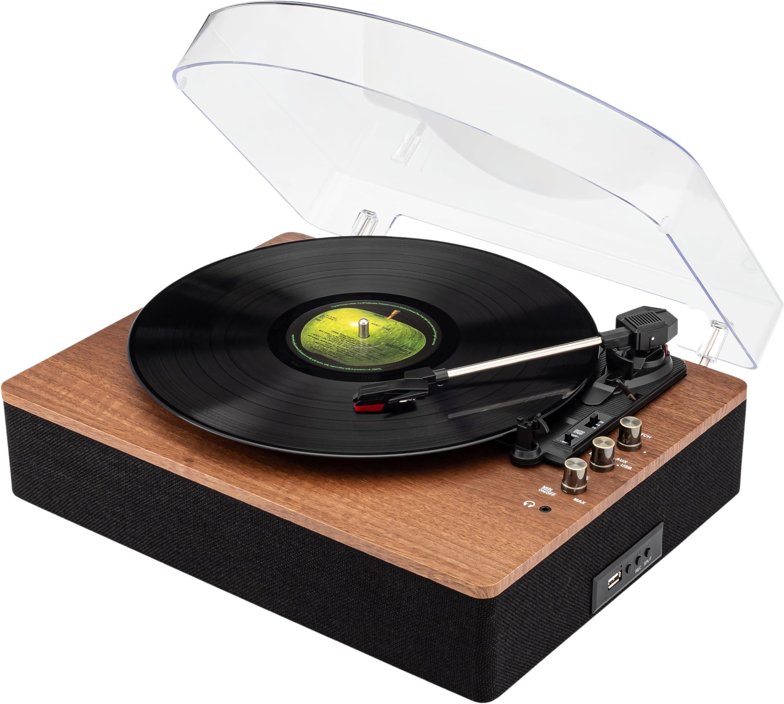 Amazon.com: SoundBeast Retro Wooden Turntable with 3 Speed Vinyl Record ...