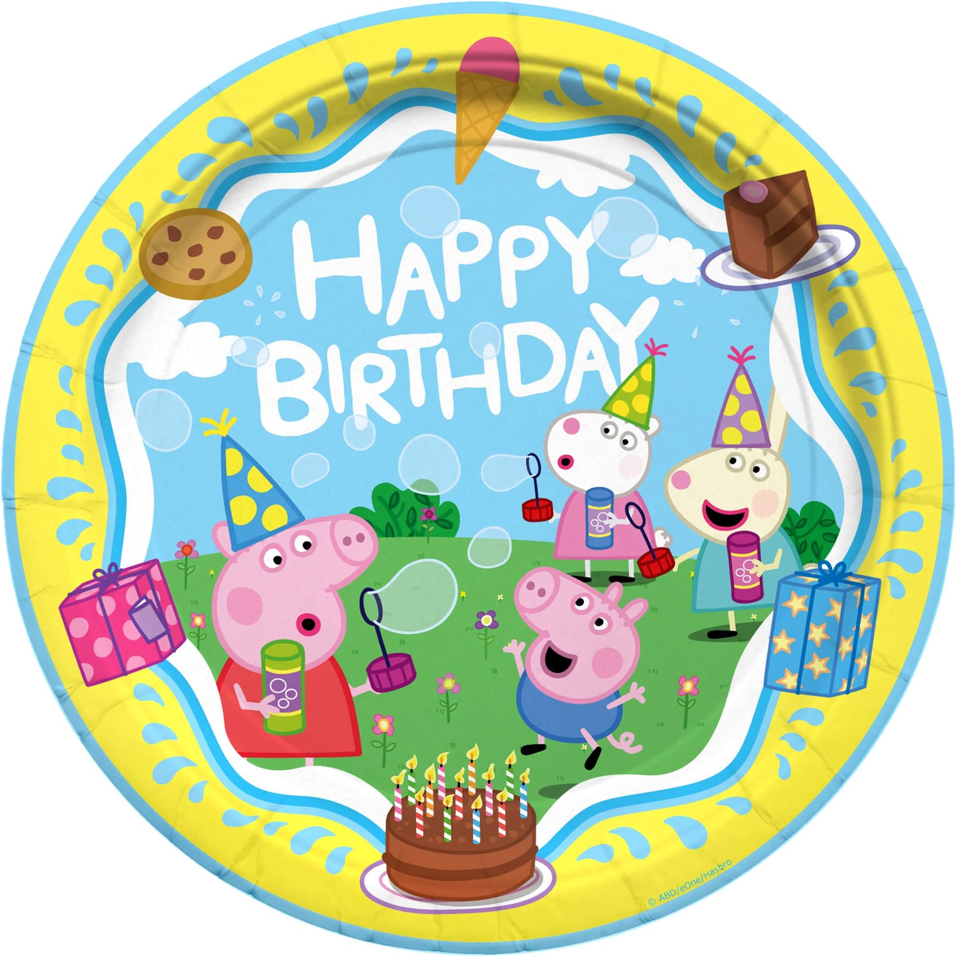 Amazon.com: Unique Industries 78215 Peppa Pig 9-inch Dinner Plates - 8 ...