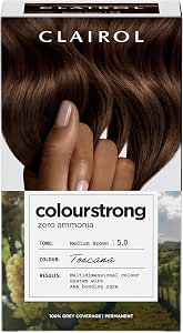 Clairol Colour Strong Permanent Hair Dye - 5.0 Medium Brown : Amazon.co ...