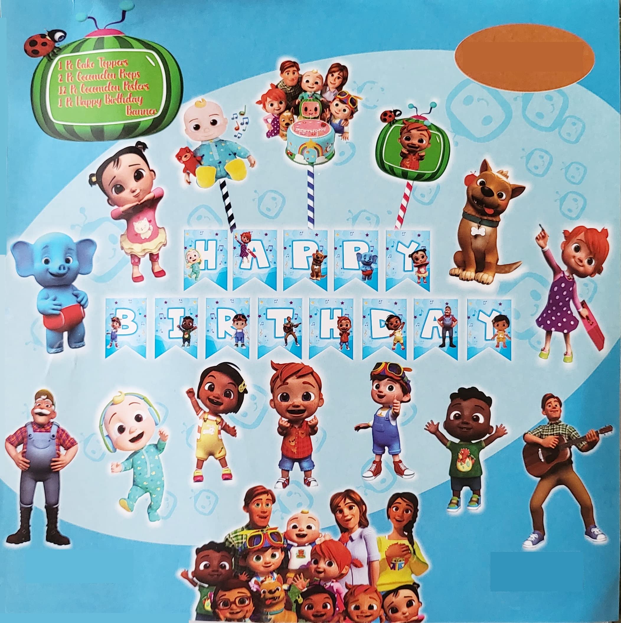 Buy Atpata Funky Melons theme Birthday Party Decoration Banner, Cake ...