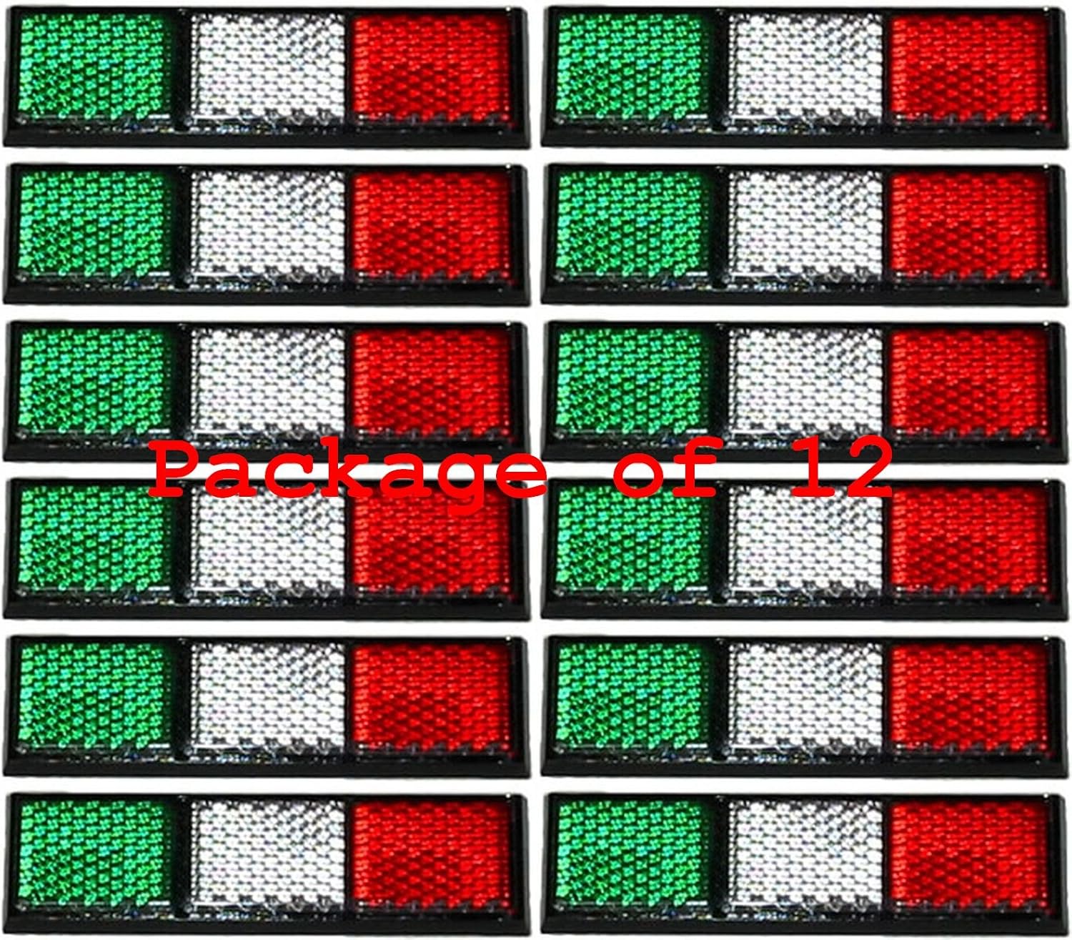Amazon.com: Pack of 12! New Italian Flag Reflectors - Show Your Italia ...