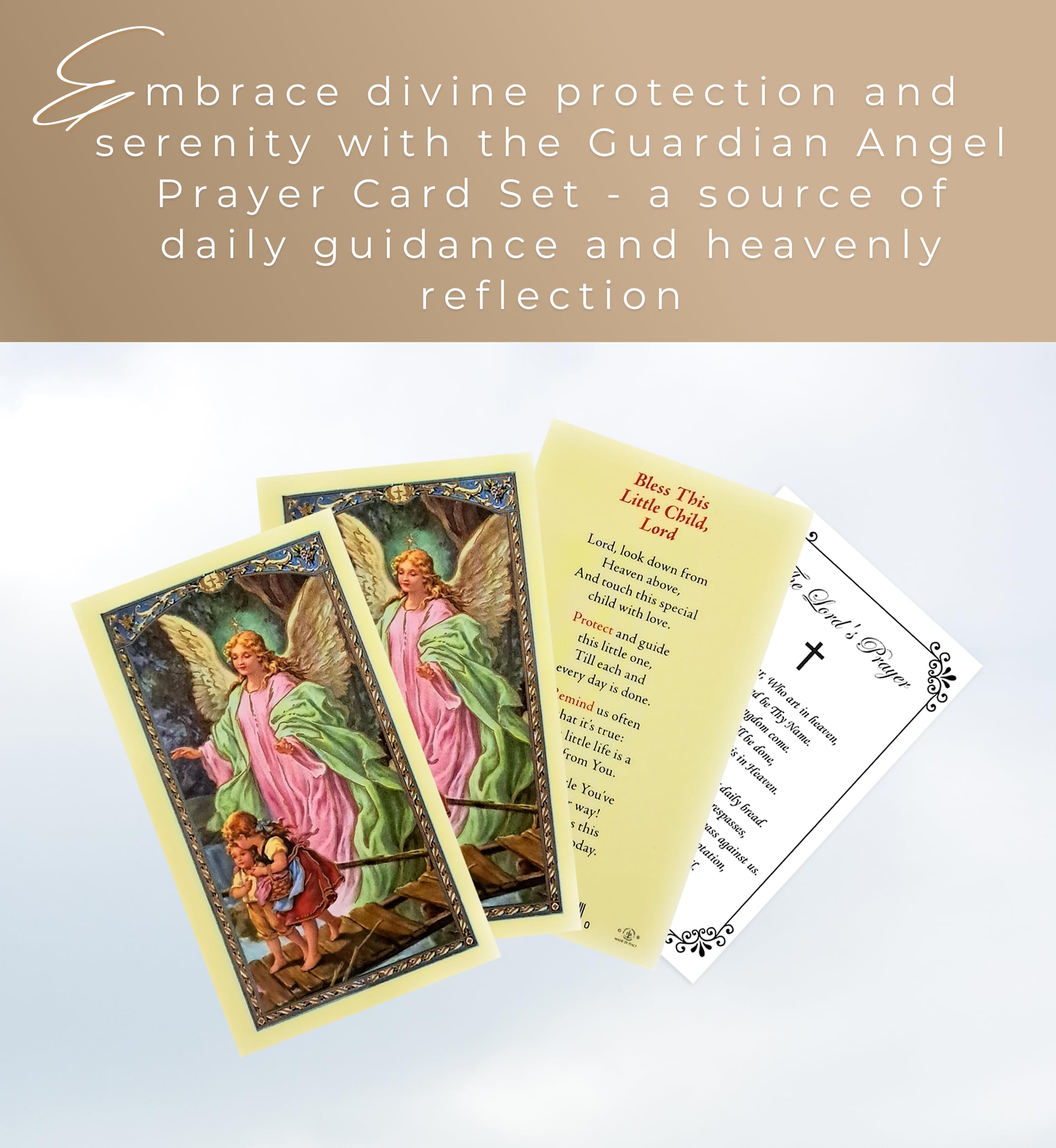 Snapklik.com : Guardian Angel Prayer Card Catholic Cardstock ...
