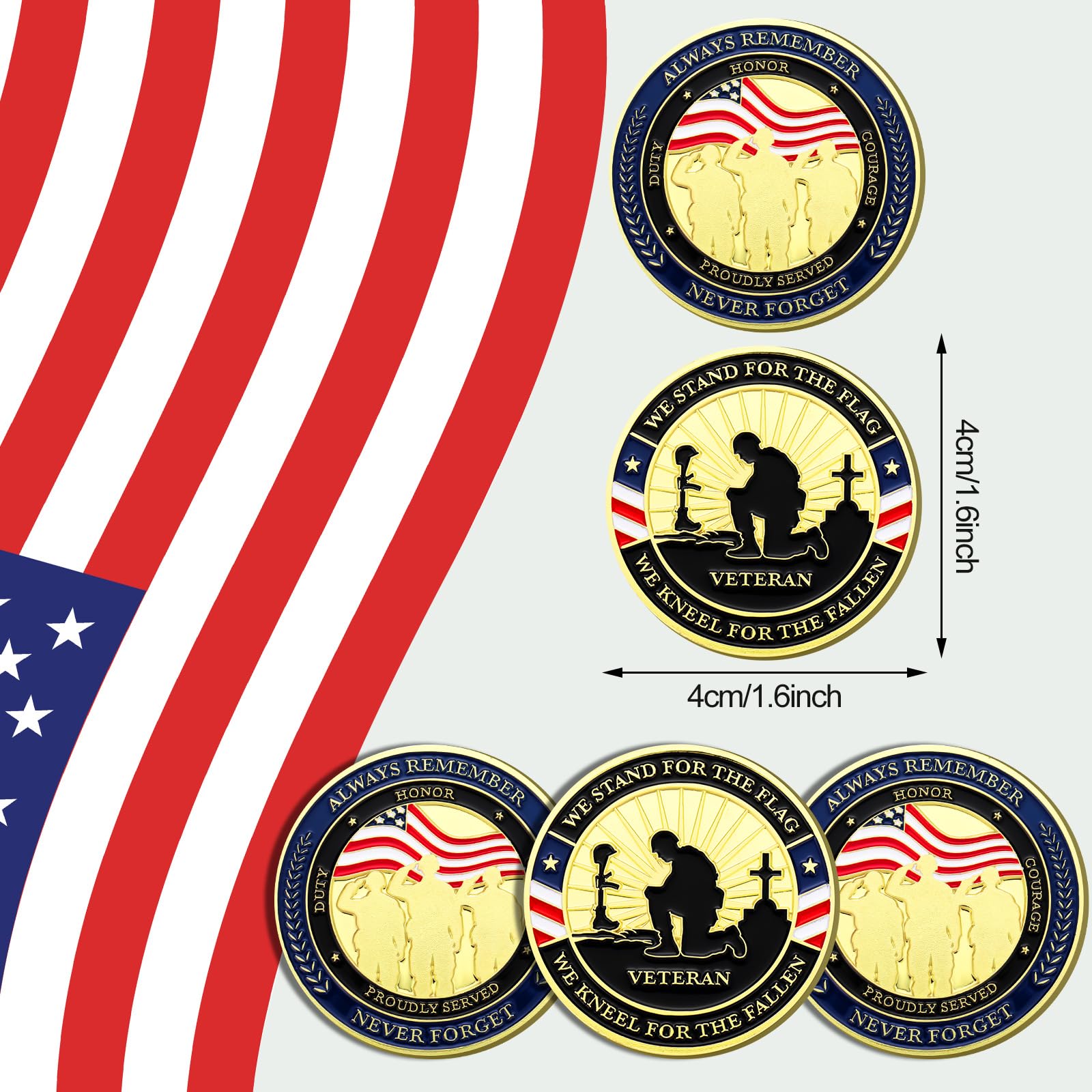 Snapklik.com : Loetere 80 Pcs Military Challenge Coins Thank You For ...