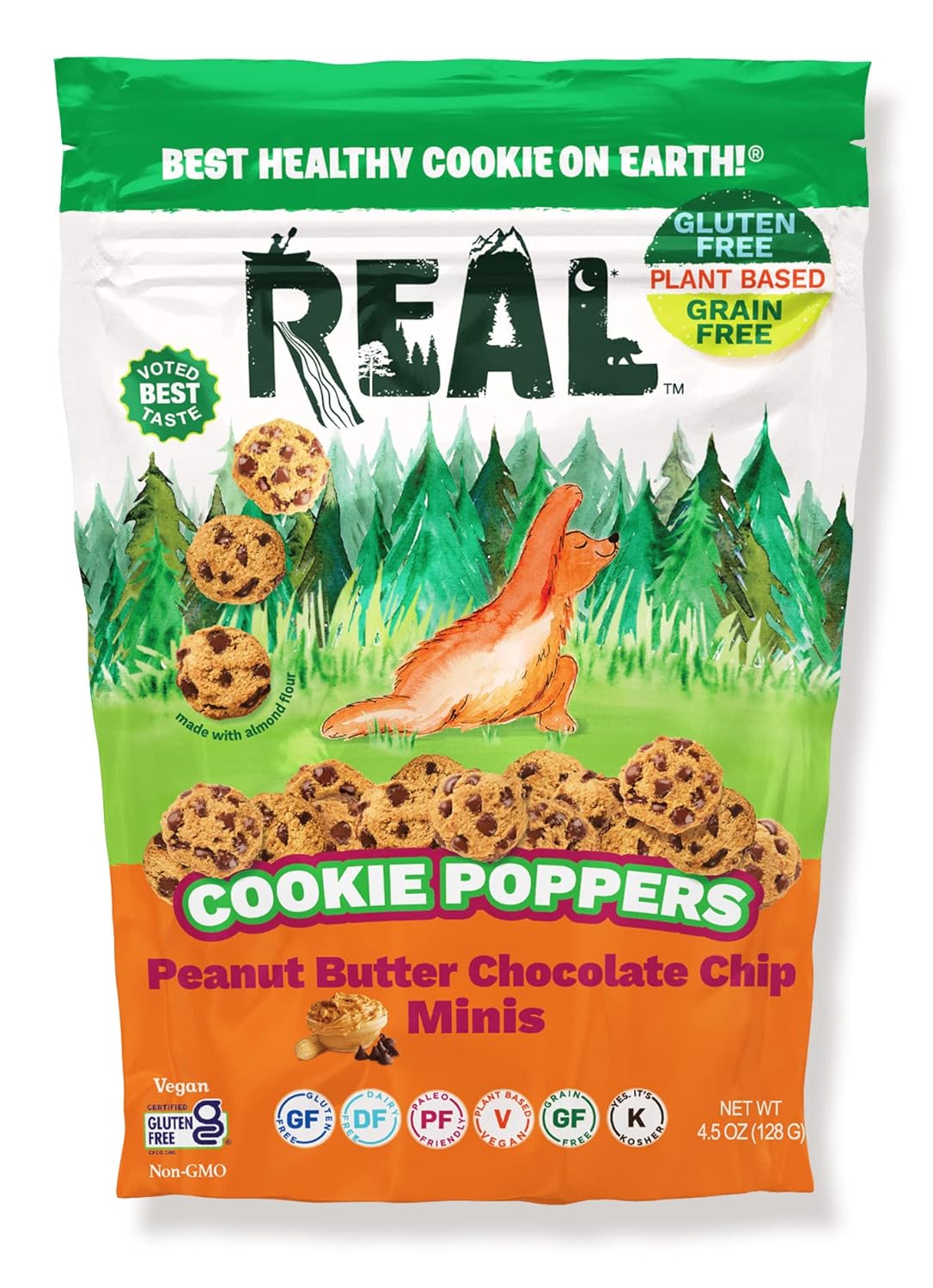 Amazon.com: REAL Peanut Butter Chocolate Chip Mini Cookie Poppers ...