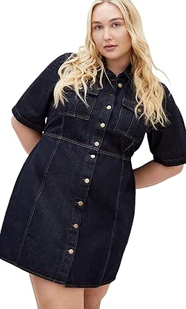 City Chic Women's Plus Size Dress-Liv Denim at Amazon Women’s Clothing ...