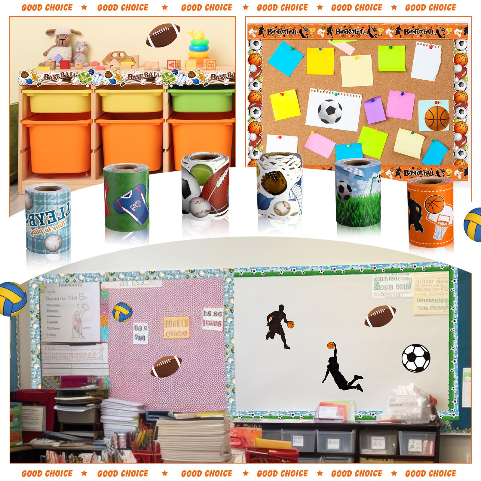 Snapklik.com : Tenceur 6 Rolls 160 Ft Classroom Borders For Bulletin ...