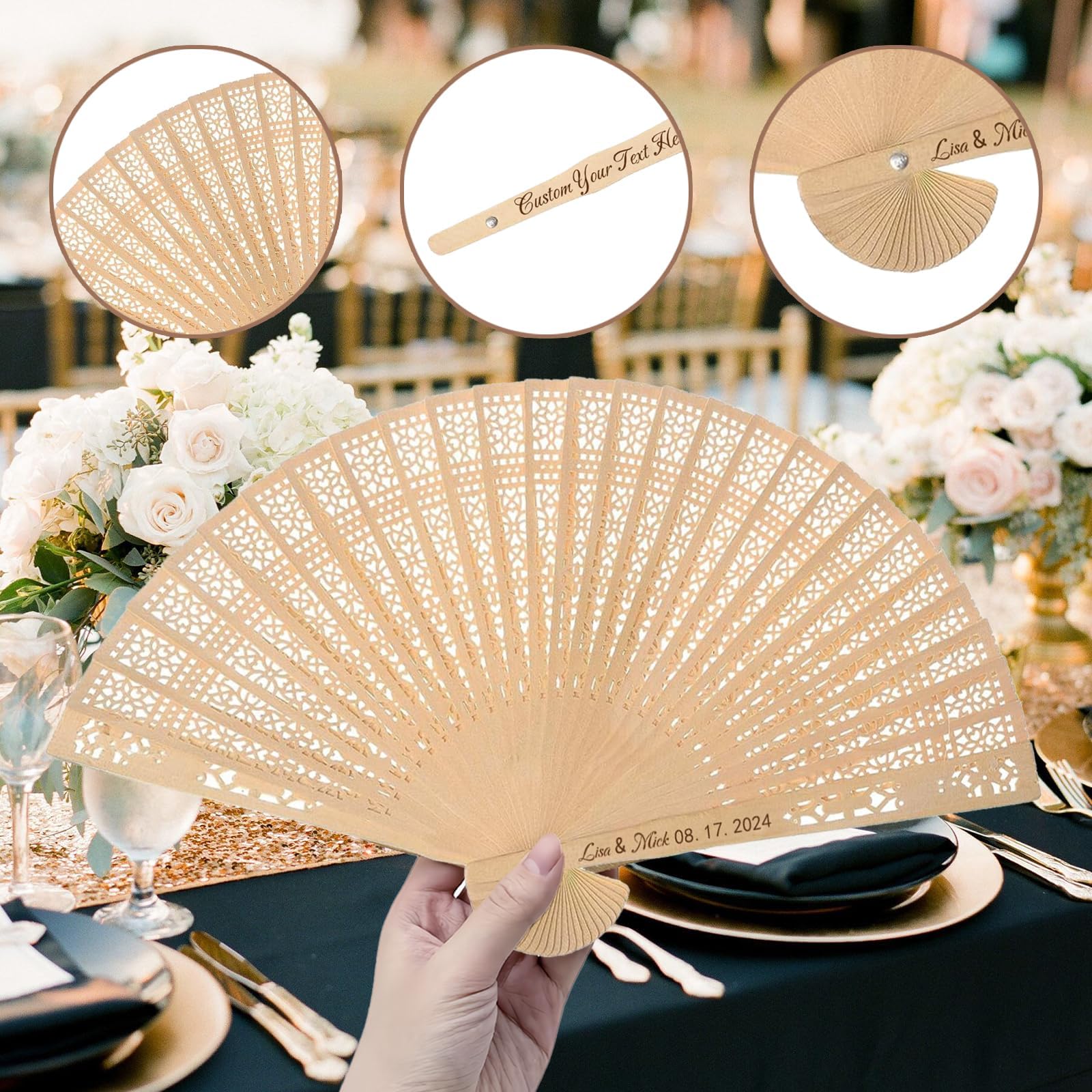 Personalized Wedding Fans For Wedding Personalised Bride Squad