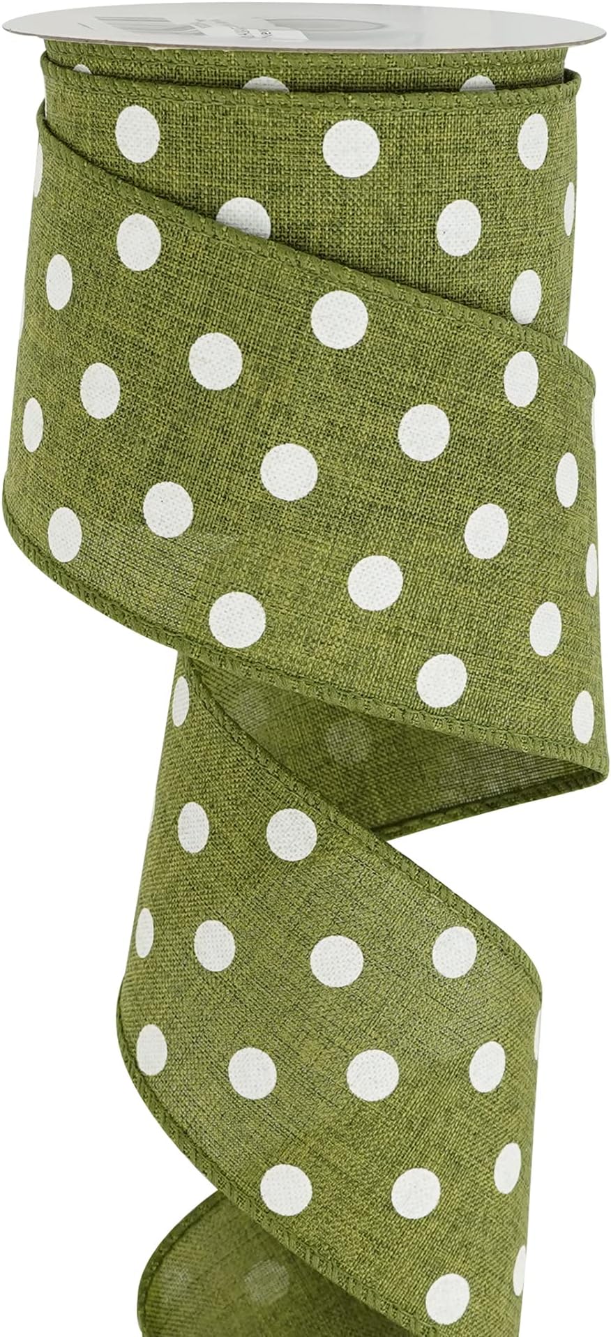 Amazon.com: DINDOSAL Natural and Green Wired Ribbon 2.5" Moss Green ...