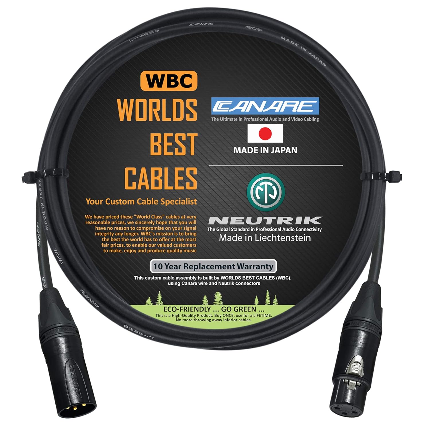 6 Foot ââ‚¬â€œ Quad Balanced Microphone Cable Custom Made by WORLDS ...
