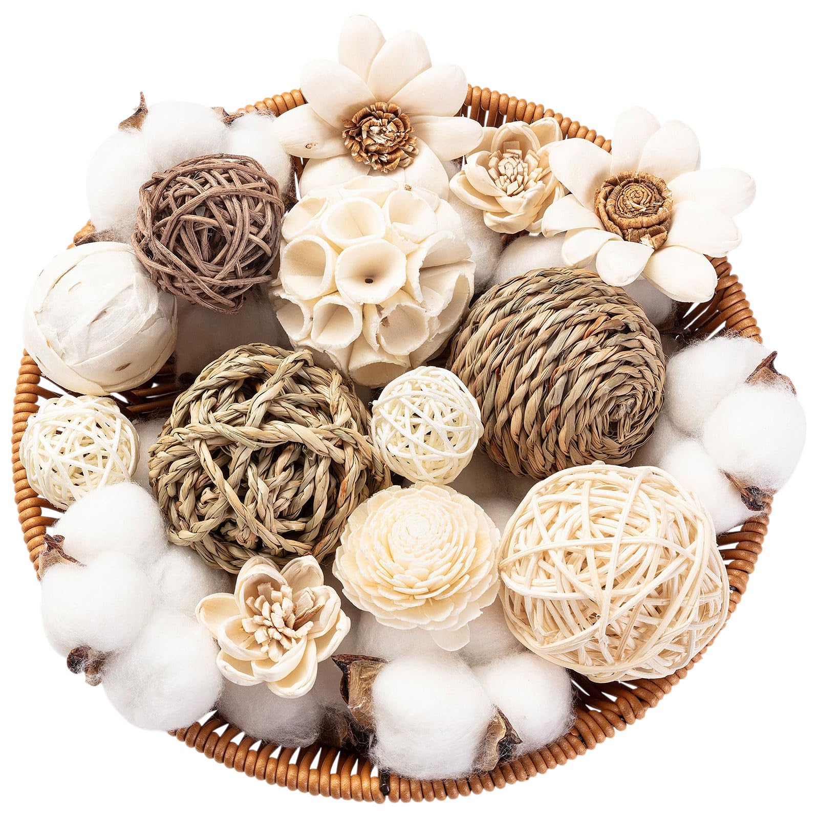Amazon.com: LGFMGWH 23Pcs Decorative Balls Potpourri Bowl Filler Decor ...