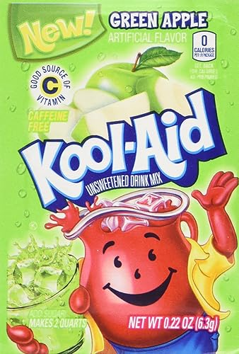 KOOL-AID GREEN APPLE Unsweetened Drink Mix (12 Packets) : Amazon.co.uk ...