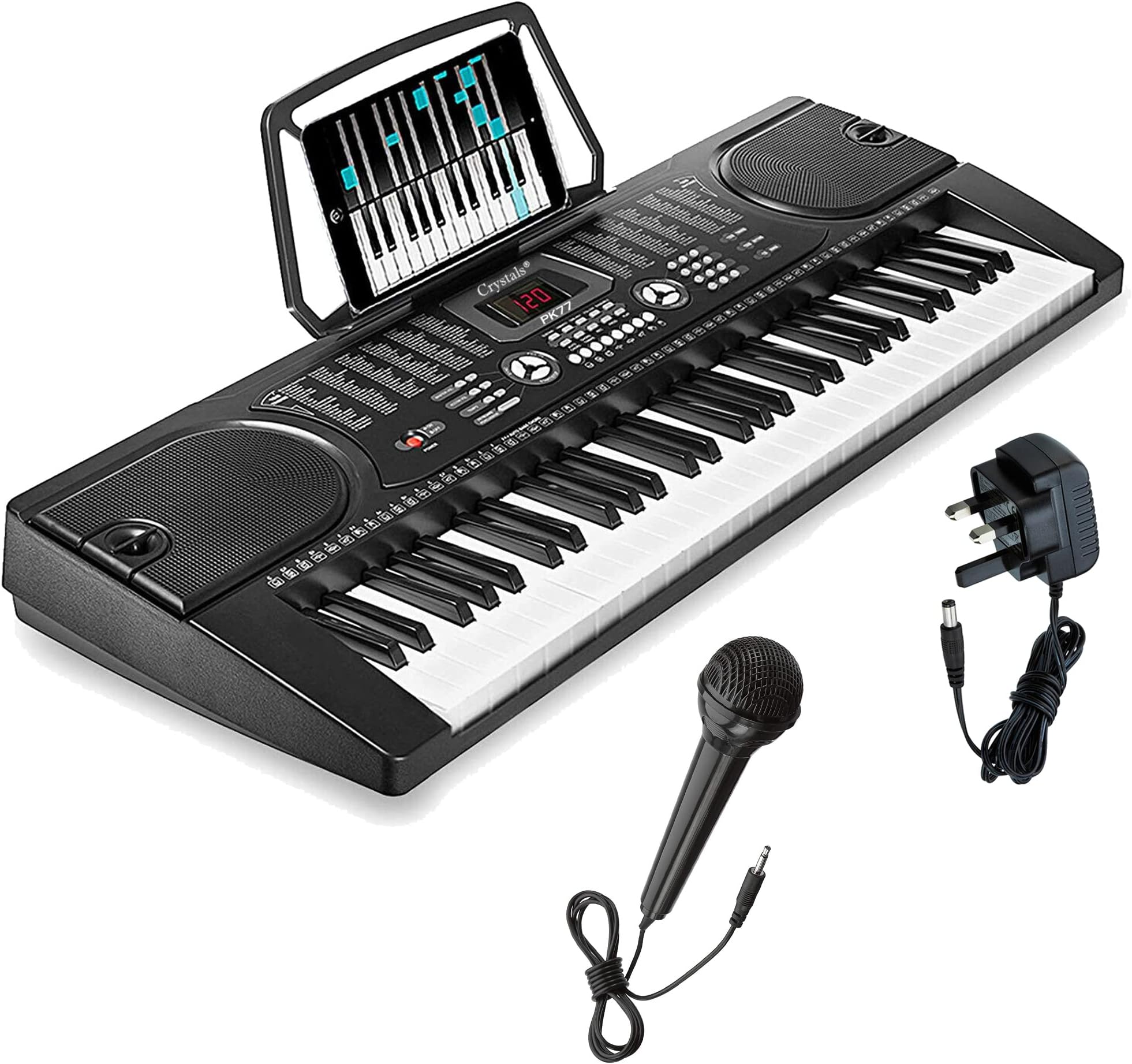 Crystals 61 Keys Teaching Type Electronic Keyboard Digital Music ...