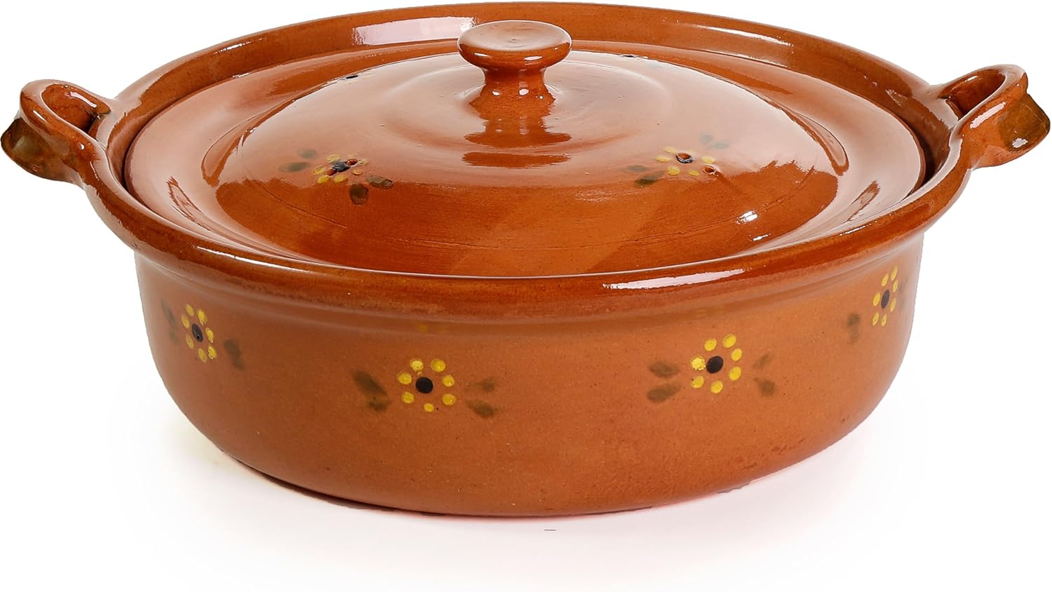 Amazon.com: Ancient Cookware, Mexican Clay Flat Cazuela Pot, Medium, 4 ...