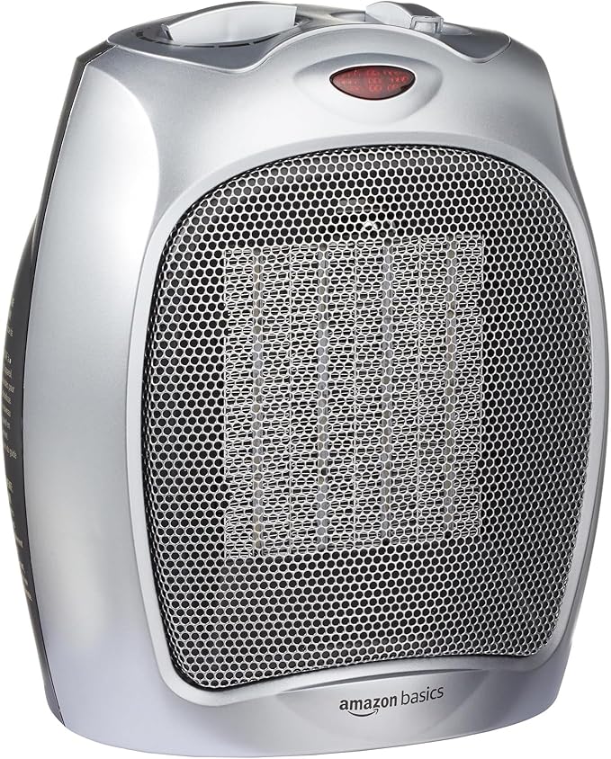 Amazon.com: Amazon Basics Ceramic Space Heater, Portable Heater for ...
