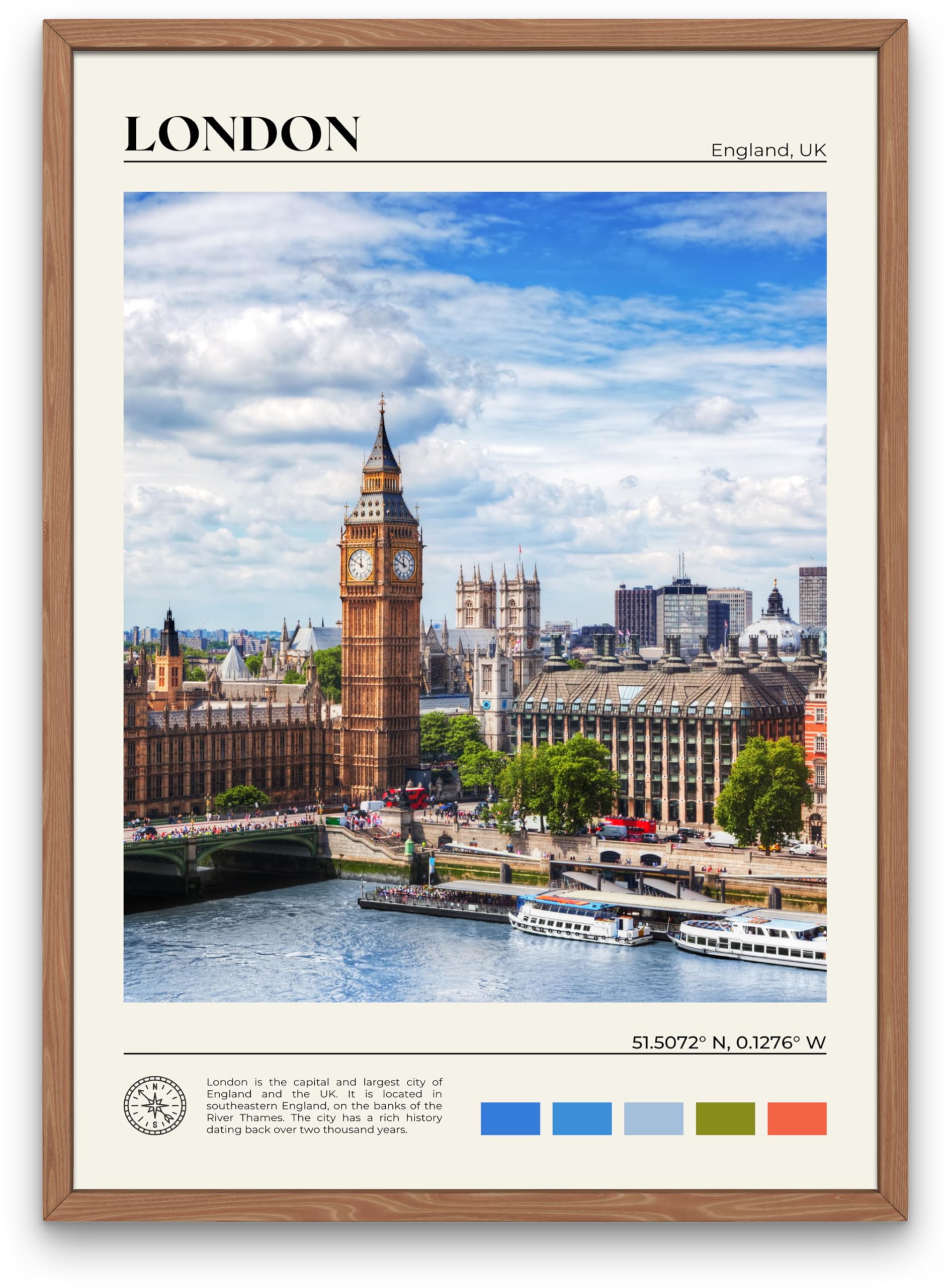 Amazon.com: StudioUBILA London Wall Art Poster, Decorative Cityscape ...