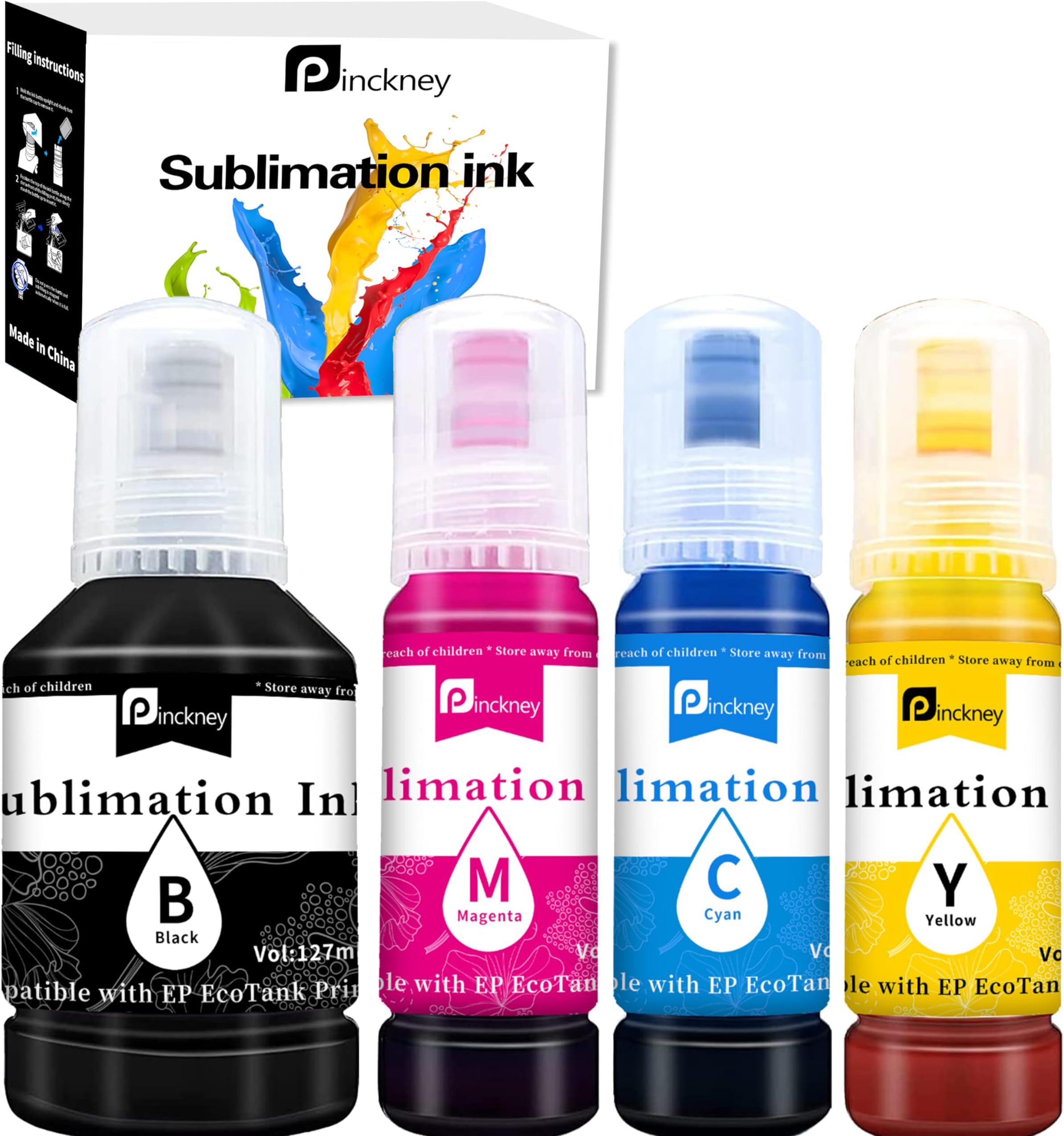 Amazon.com: Pinckney Sublimation Ink Refill for EcoTank Printer ET-2400 ...