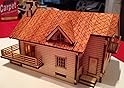 Amazon.com: Desktop Wooden Model Kit Garden House A with a Large Deck ...