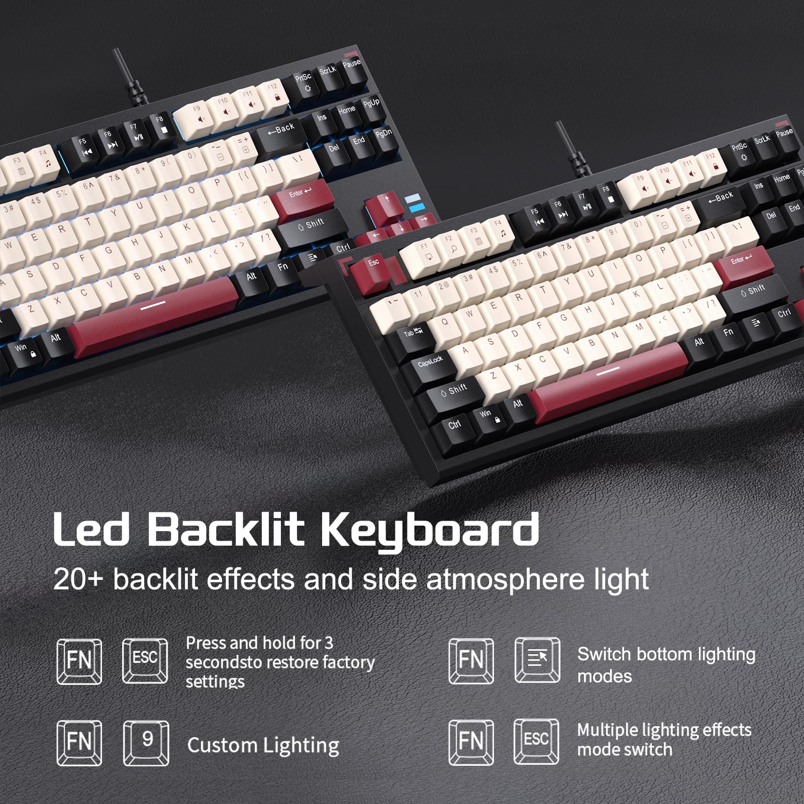 Snapklik.com : Camiysn Compact 80% Mechanical Gaming Keyboard, Wired ...
