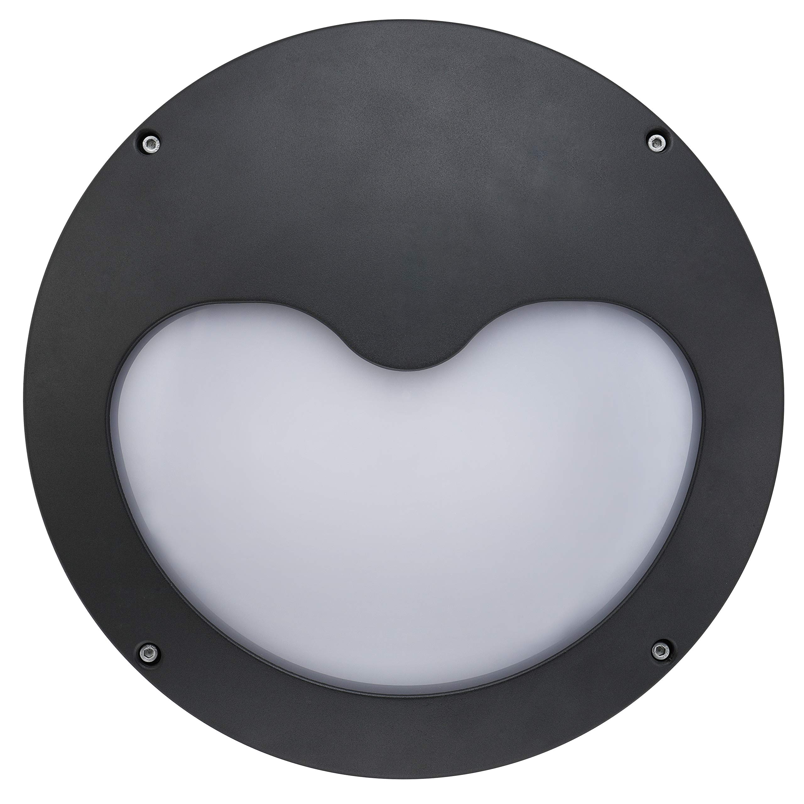 Luceco Metal Eyelid Pattern Cover for Atlas Exterior Bulkheads, Black ...