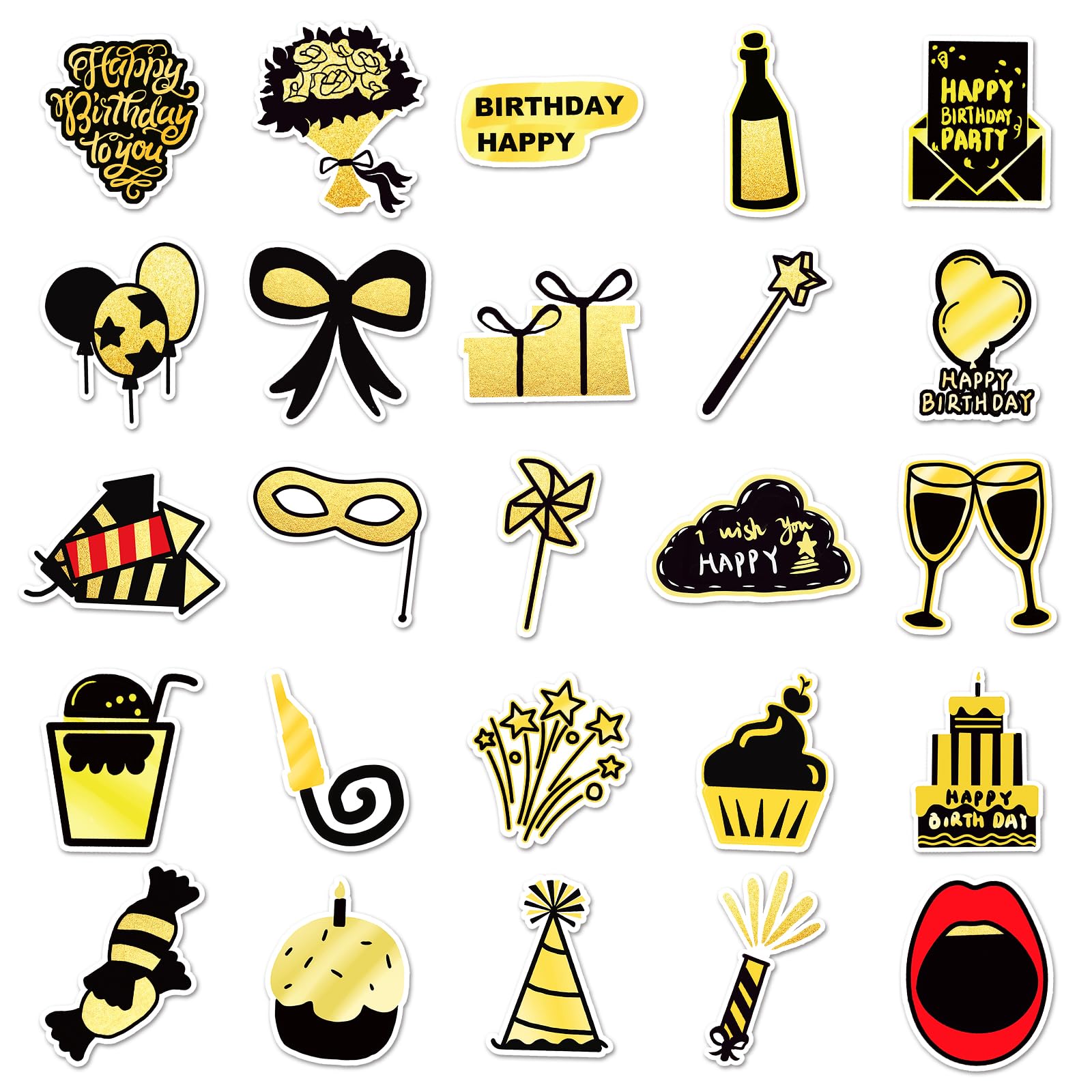Snapklik.com : Birthday Stickers For Kids 50PCS Waterpoof Stickers For Water Bottles Laptop ...