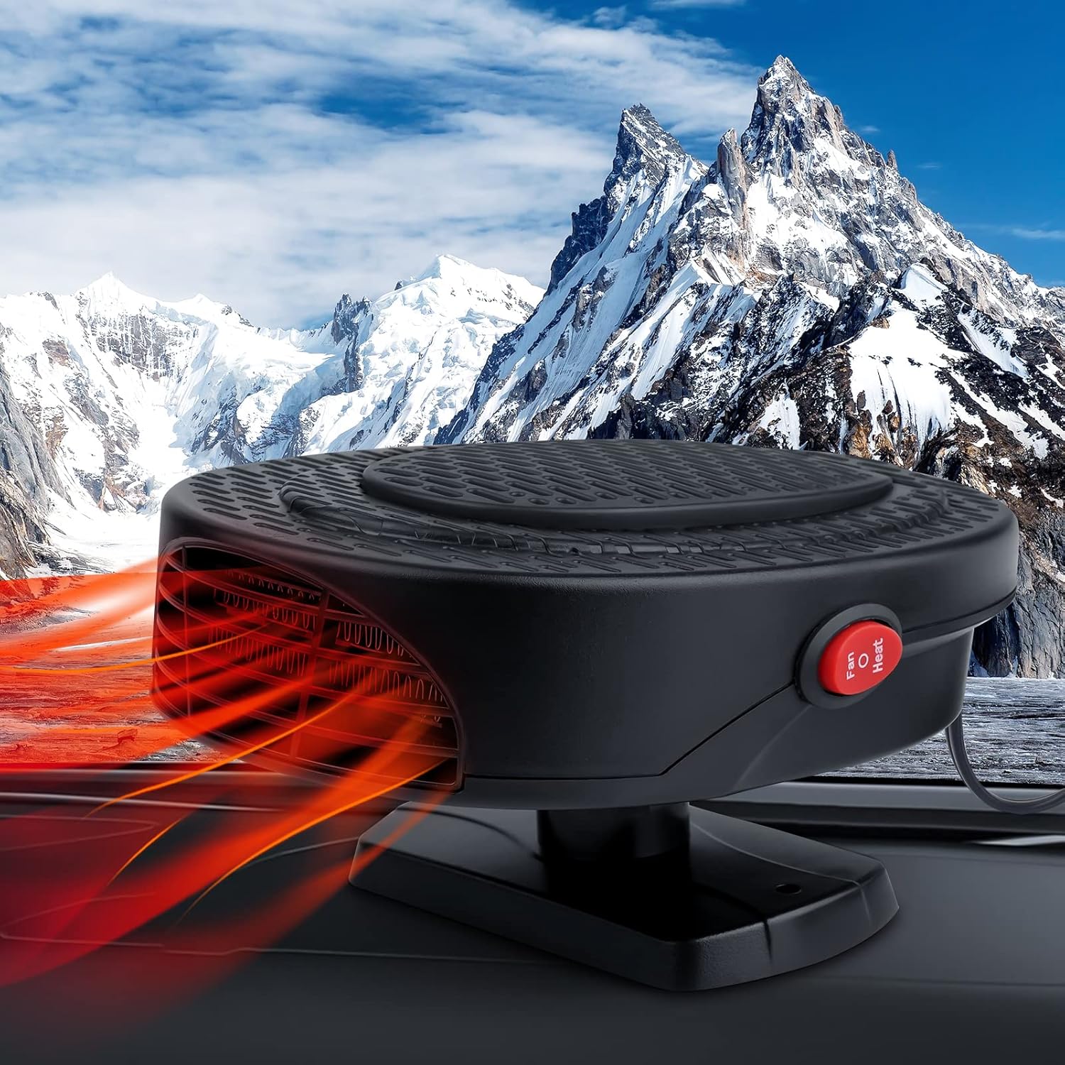 WISCLASS Portable Car Heater Defroster,150W 12V Collapsible Car Heaters ...