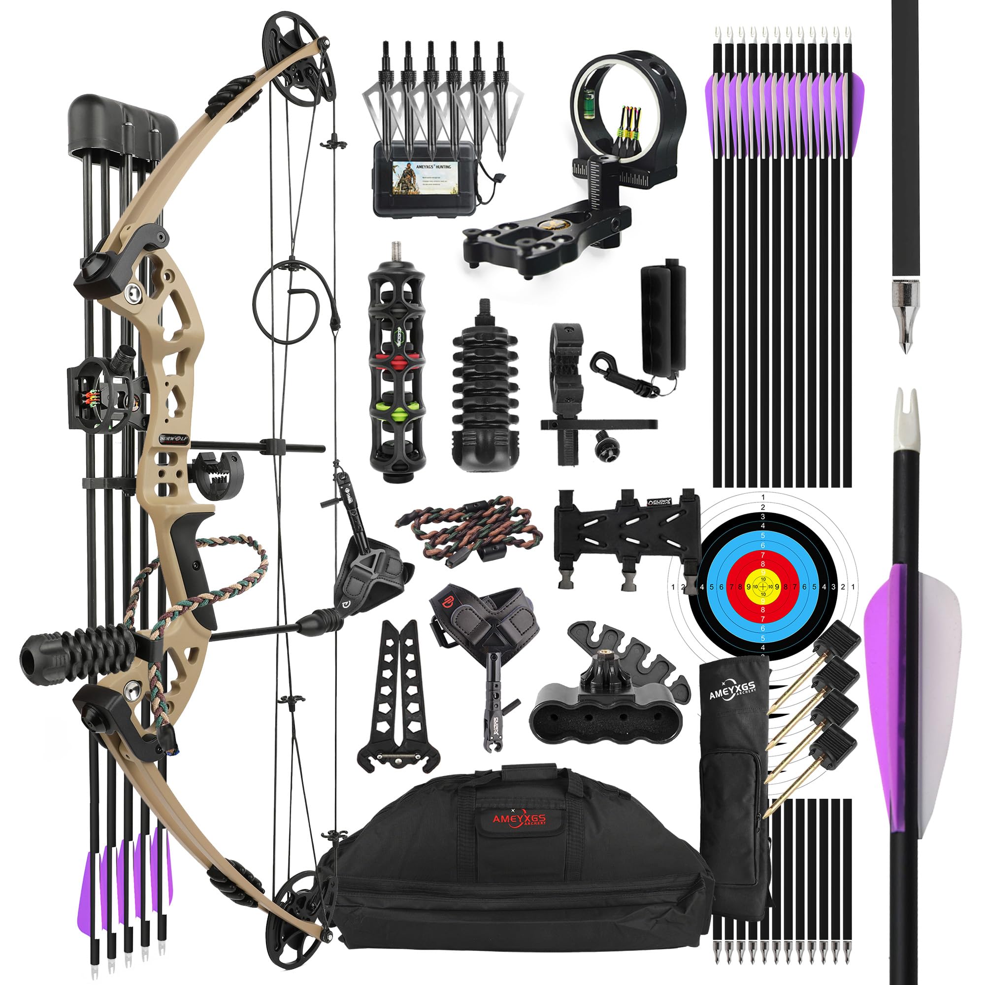 Compound Bow And Arrow Set Hunting And Targeting Limb Made | Desertcart ...