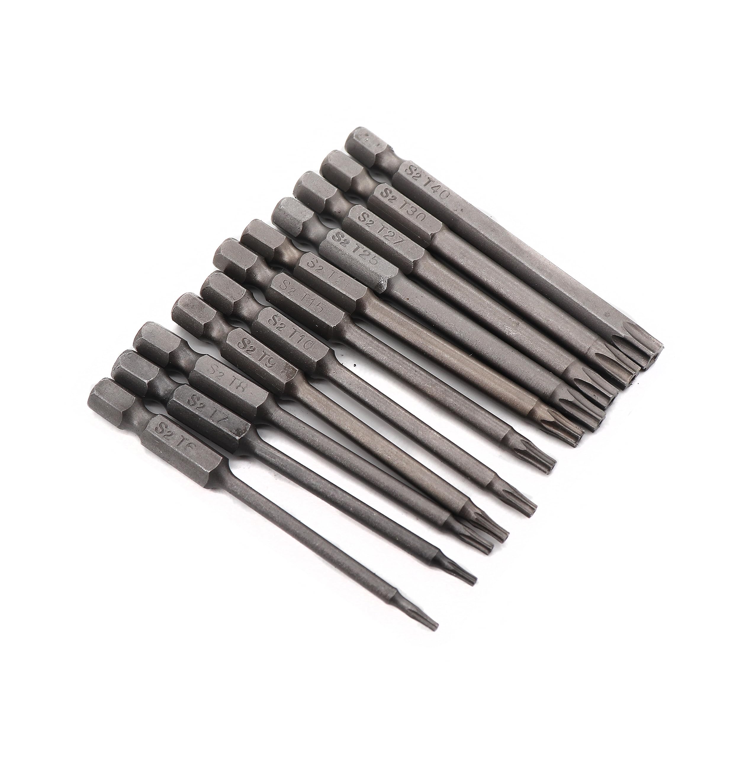 11pcs Torx Driver Set, 1/4 Inch Hex Shank, 75mm Long T6/ T7/ T8/ T9 ...