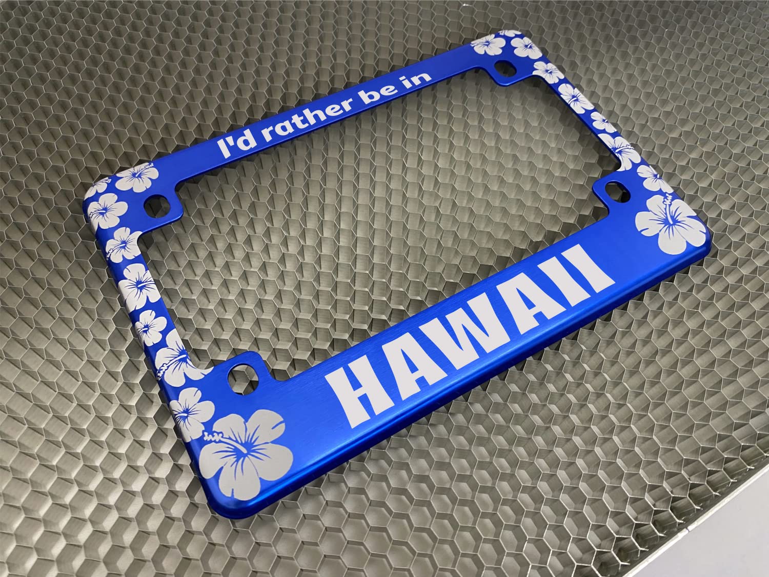 Weatherproof Vinyl Decal Frame Hibiscus Flower Design Palm Tree Heavy ...